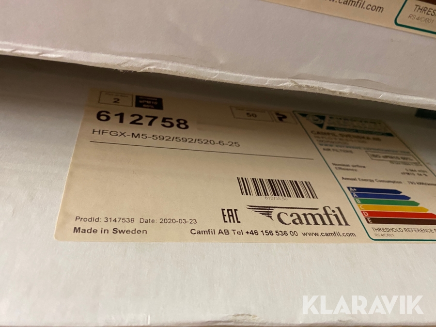 Filter Vallox, Aarhus, Klaravik auktioner