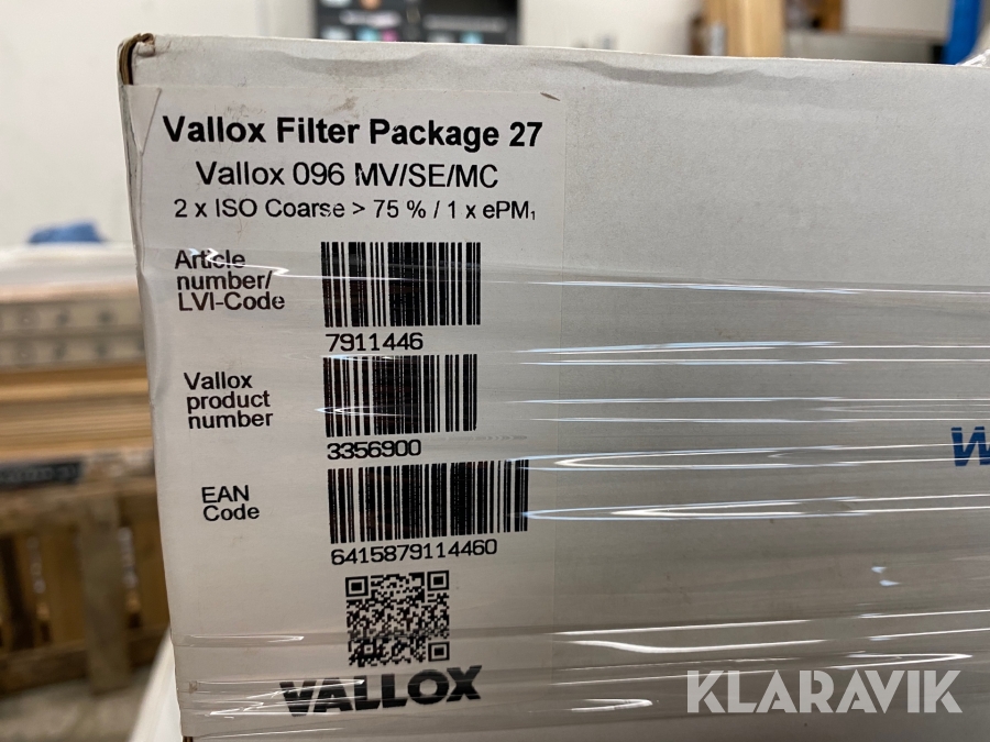 Filter Vallox, Aarhus, Klaravik auktioner