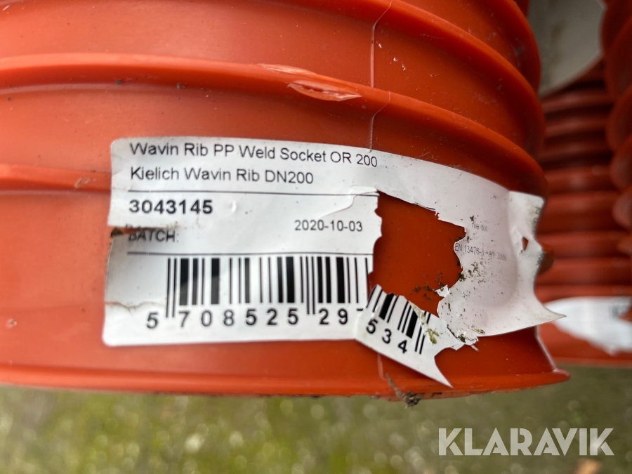 Kloakrør Wavin Rib PP Wild Socket OR 200, Rebild, Klaravik a