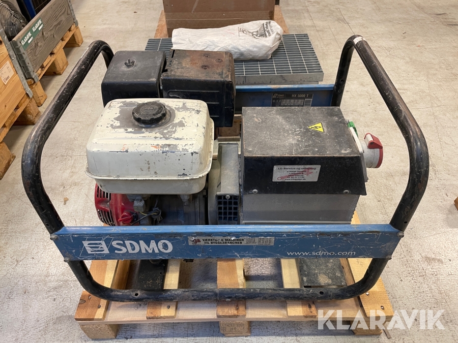 Generator SDMO HX5000 T, Odense, Klaravik auktioner