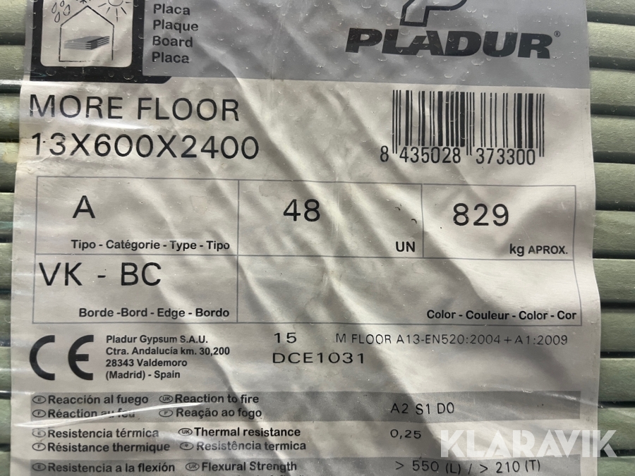 Gulvgips 2 paller Moland More Floor VK, Rødovre, Klaravik au