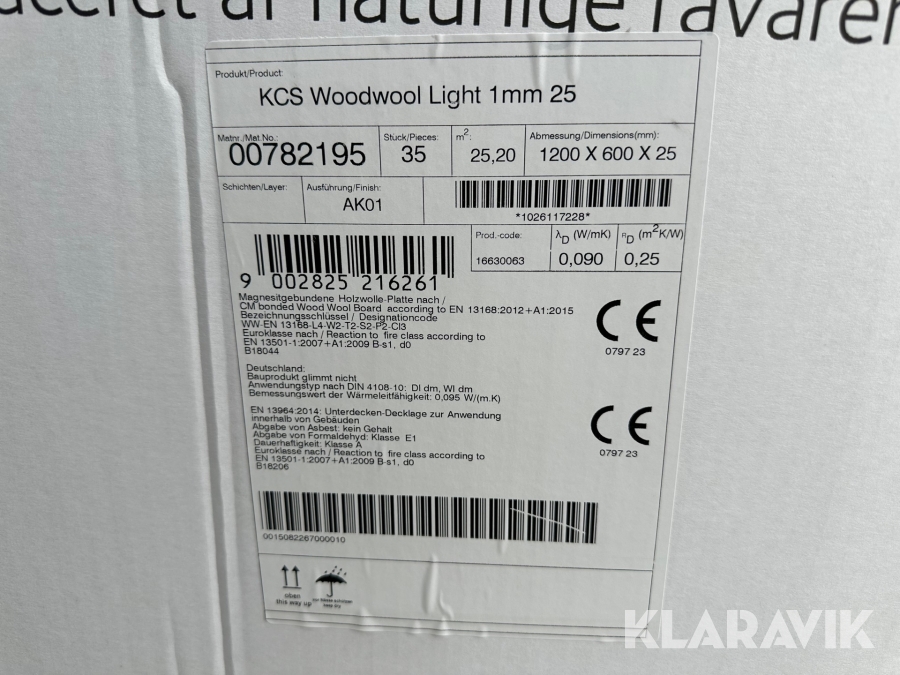 Sound Cut Træbeton 50,4 M2, Skive, Klaravik auktioner