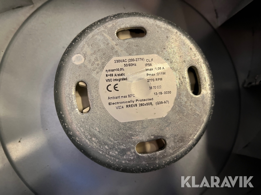 Aftræksventilator Östberg 7001069 CK 315 C EC, Rebild, Klara