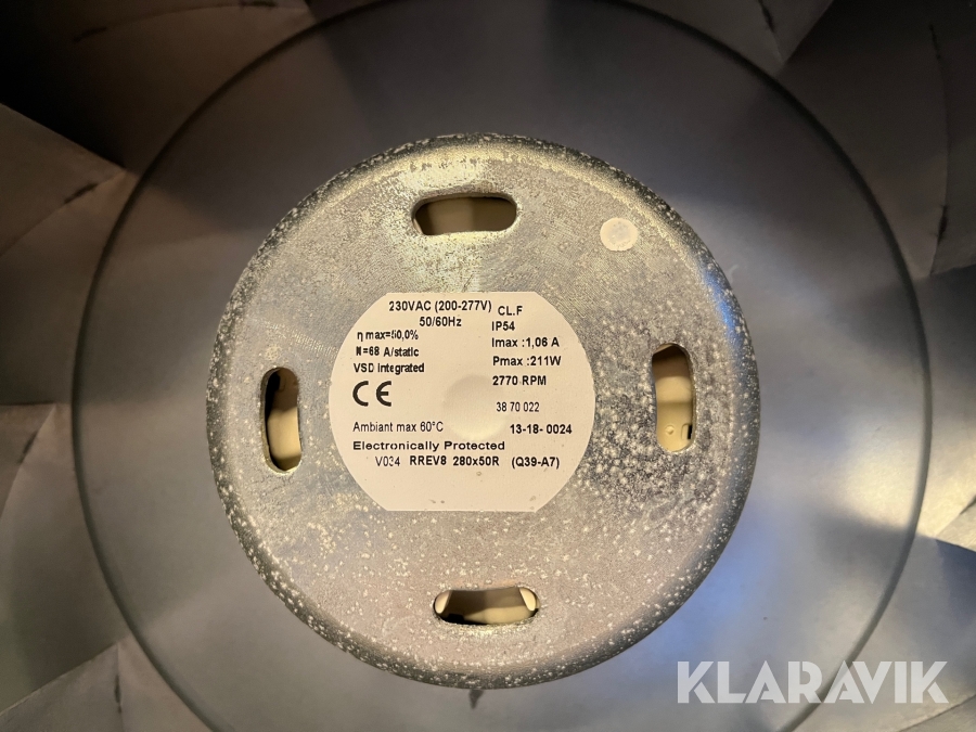 Aftræksventilator Östberg 7001069 CK 315 C EC, Rebild, Klara
