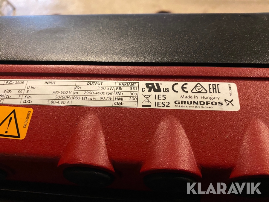 Pumpe Grundfos MCE100LA 2 Ff215, Sønderborg, Klaravik auktio