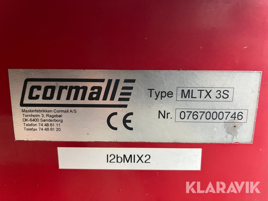 1 Fodermixer Cormall MLTX 3S, Viborg, Klaravik auktioner