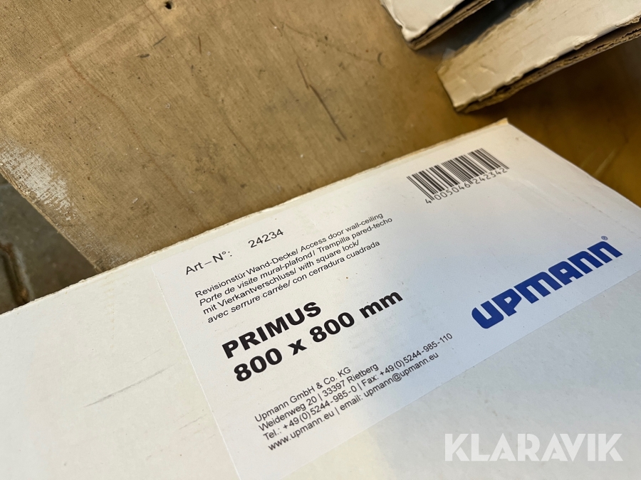 Upmann Primus 800x800mm 4 stk, Hillerød, Klaravik auktioner