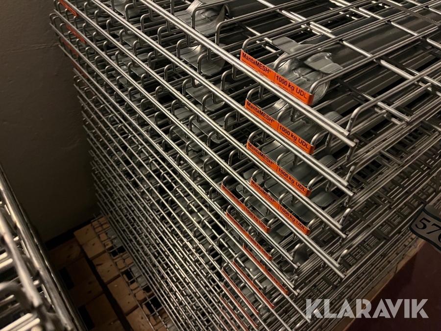 Hylder til Pallereoler ca 40 stk MantaMesh 1000kg UDL, Ruder