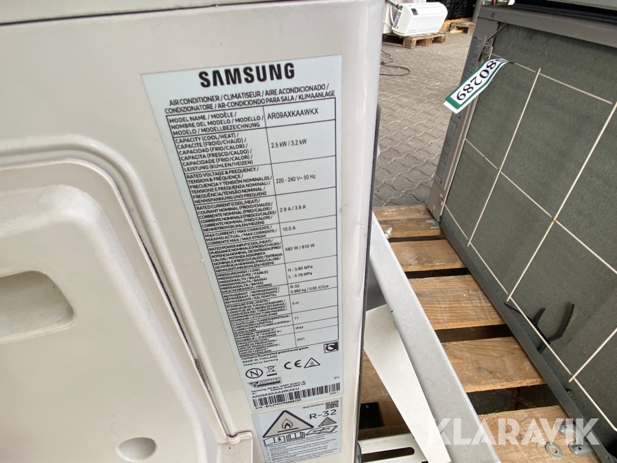 Varmepumpe Samsung AR09AXKAAWKX, Ringsted, Klaravik auktione