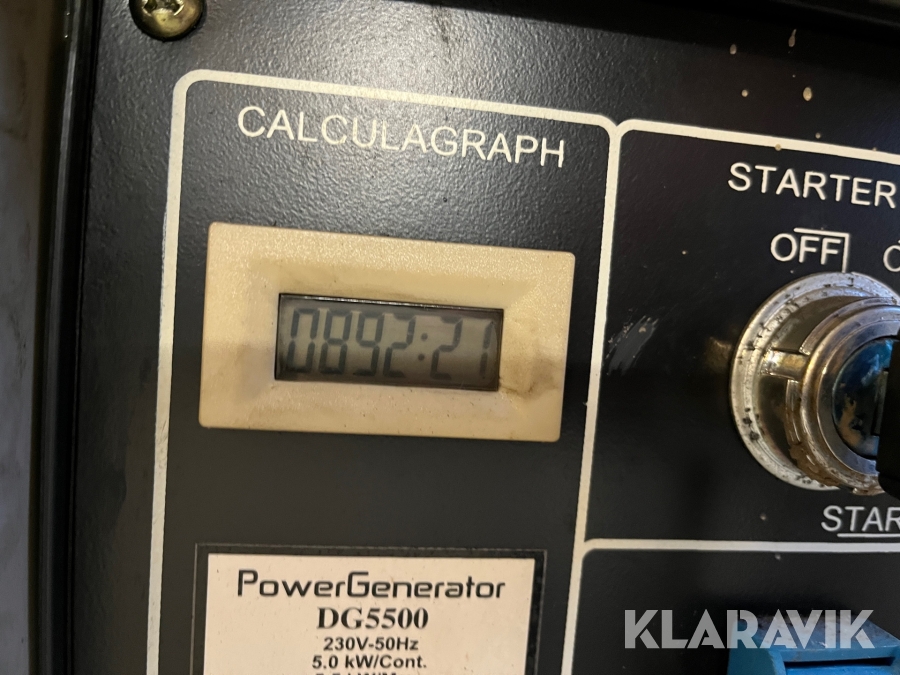 Dieselgenerator PowerGenerator DG5500, Aalborg, Klaravik auk