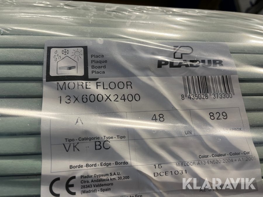 Gulvgips 3 1/2 palle Moland More Floor VK, Rødovre, Klaravik