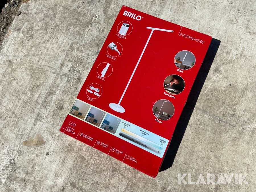 Gulvlampe Brilo, Køge, Klaravik auktioner