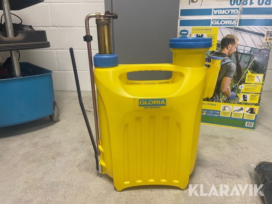 Rygsprøjte Gloria PRO 1800, Holbæk, Klaravik auktioner