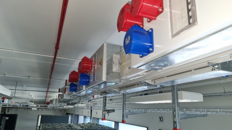 Skinne system med bokse