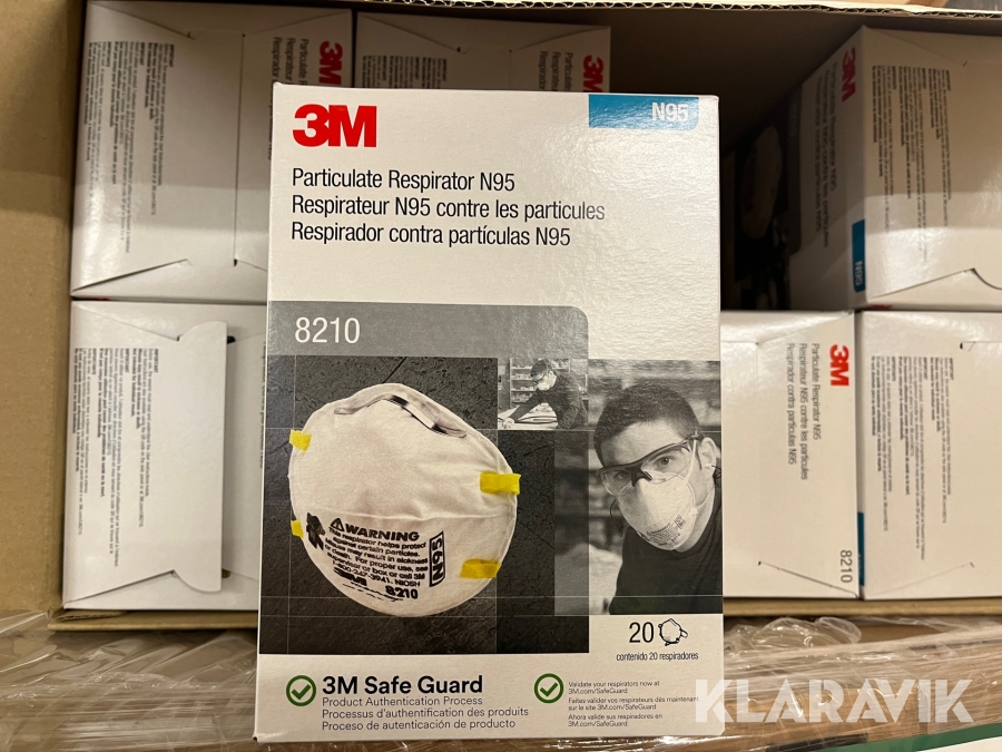 Masker 3M N95 1 palle 3M N95, Roskilde, Klaravik auktioner