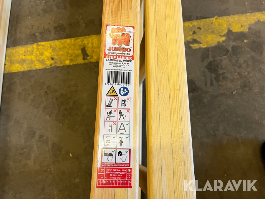 Wienerstige Jumbo 2x9 trin - 2,40 meter, Rebild, Klaravik au