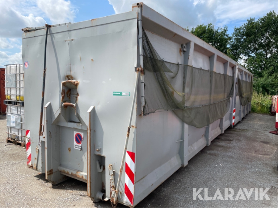 Container HCF 20 fods med net i toppen HCF , Holbæk, Klarav
