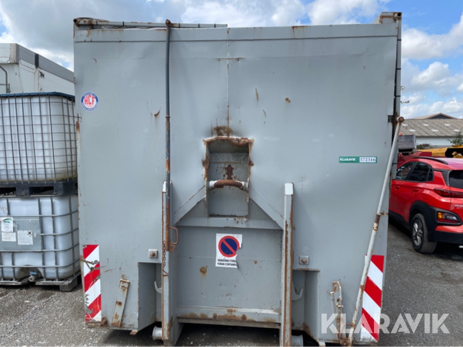 Container HCF 20 fods med net i toppen HCF , Holbæk, Klarav
