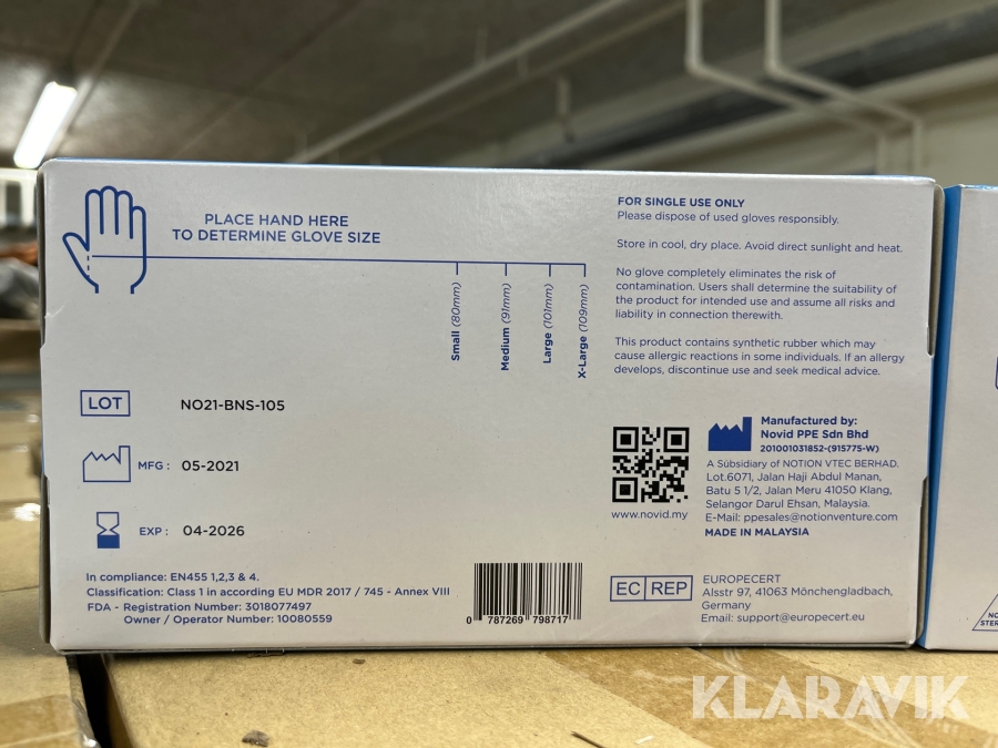 10 kasser str Medium Novid Nitrilhandsker, Roskilde, Klaravi