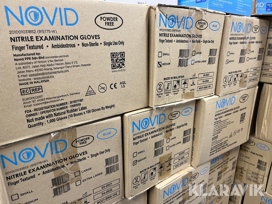 10 kasser str Medium Novid Nitrilhandsker, Roskilde, Klaravi