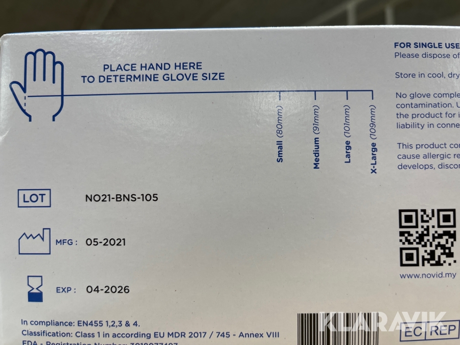 10 kasser str Medium Novid Nitrilhandsker, Roskilde, Klaravi