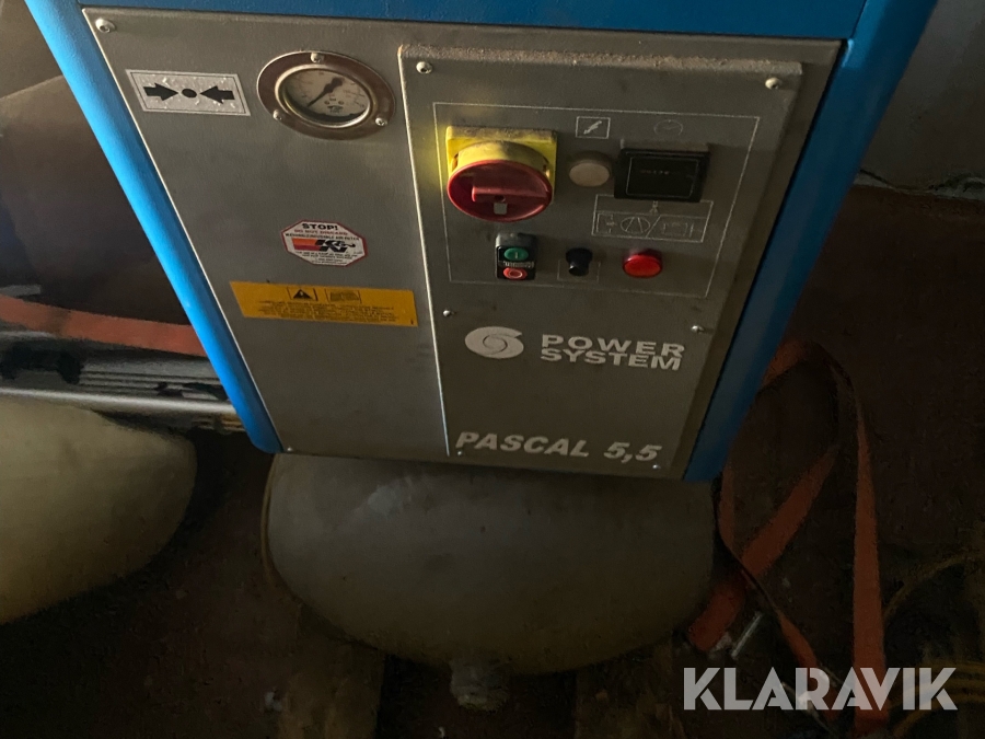 Skruekompressor Power System Pascal 5,5/270+DF 10 F, Halsnæs