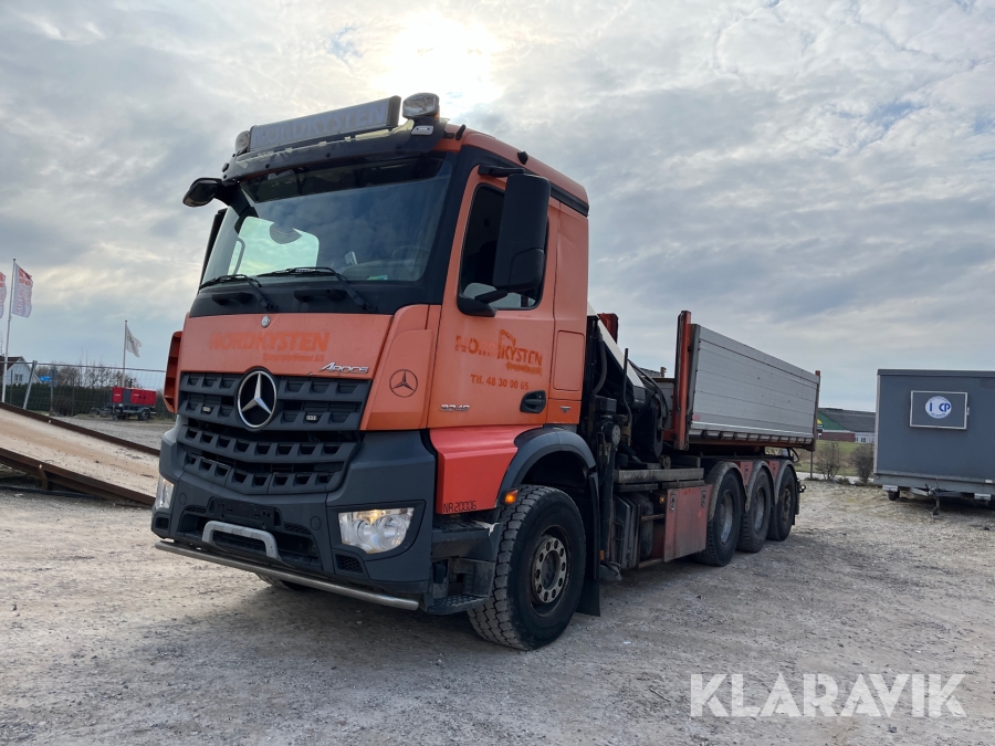 Lastbil med kran Mercedes-Benz Arocs 3248 LK 8x4/4, Holbæk,