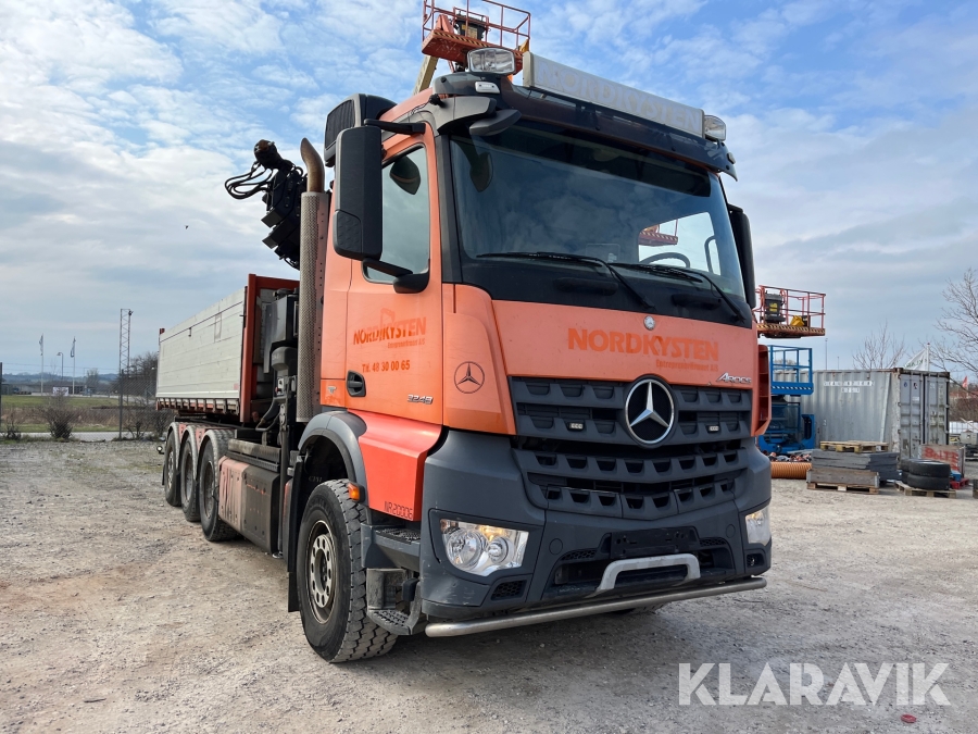 Lastbil med kran Mercedes-Benz Arocs 3248 LK 8x4/4, Holbæk,