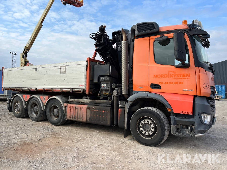 Lastbil med kran Mercedes-Benz Arocs 3248 LK 8x4/4, Holbæk,