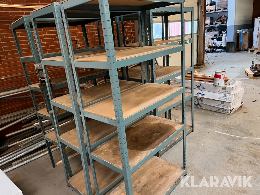 Lagerreoler 5 sektioner, Skive, Klaravik auktioner