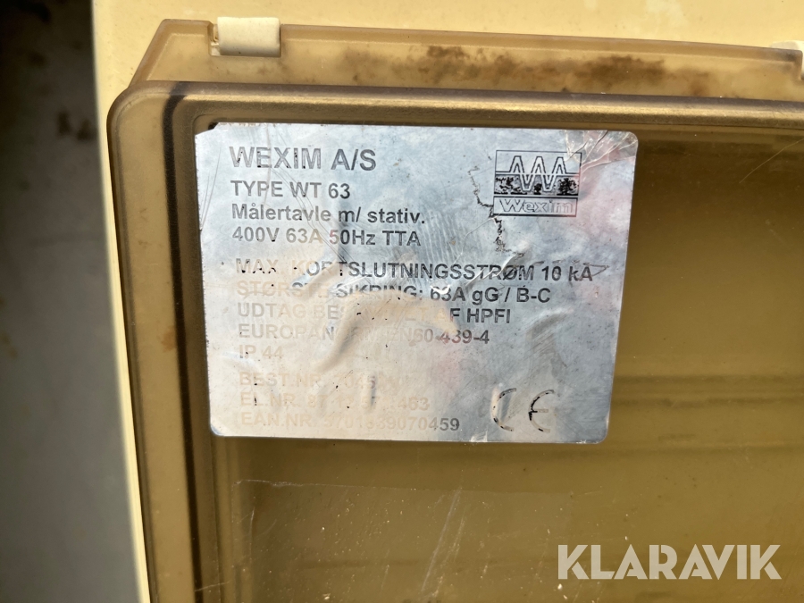 Byggestrøm tavler Wexim Og Andet, Hørsholm, Klaravik auktion