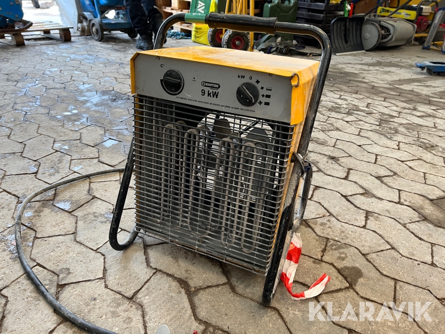 Varmeblæser 9kw Raptor, Holbæk, Klaravik auktioner