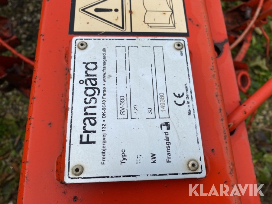 Høvender Fransgård RV-390, Næstved, Klaravik auktioner