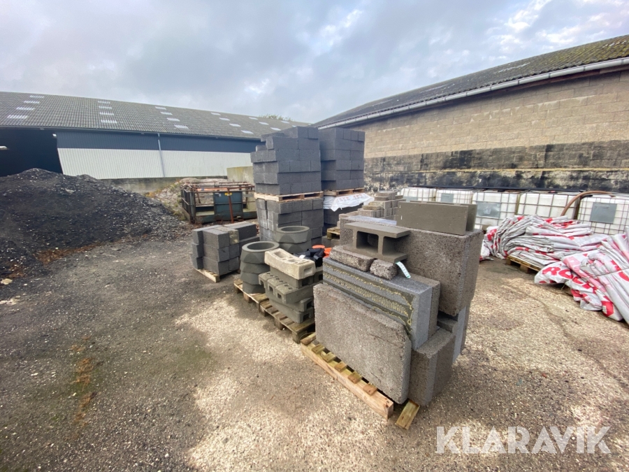 Stort parti byggematerialer - Div. Byggematerialer, Faxe, Kl