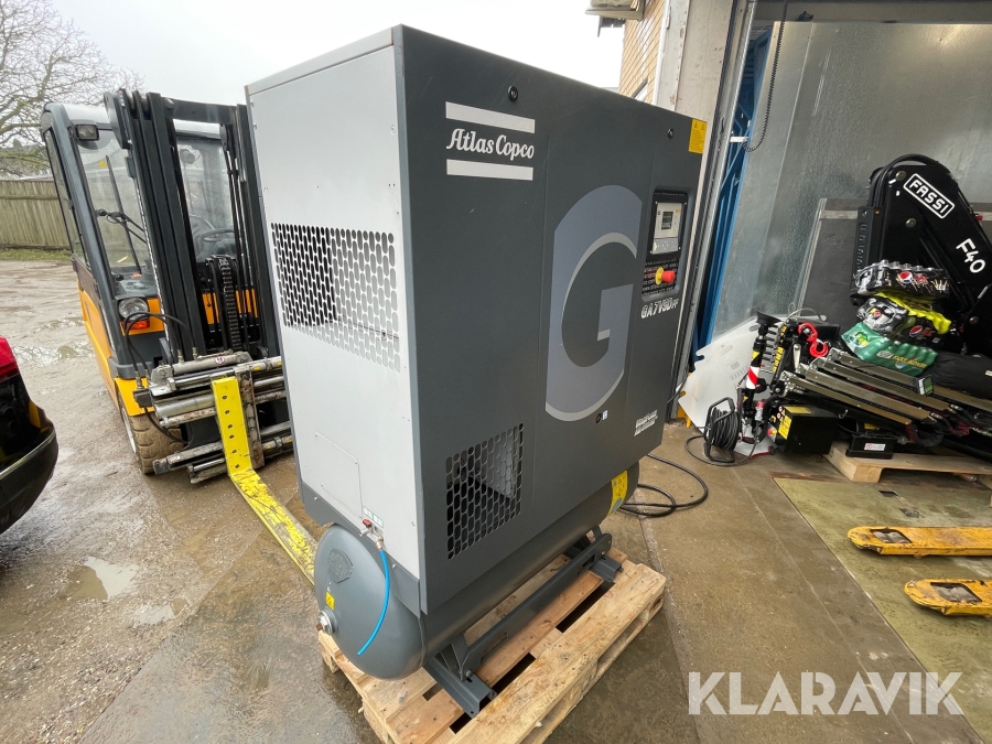 Skruekompressor Atlas Copco GA7VSD FF, Rødovre, Klaravik auk