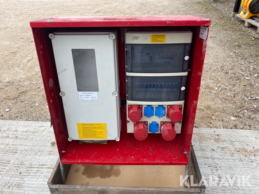 Eltavle og afruller Malmbergs 63 amp, Holbæk, Klaravik aukti