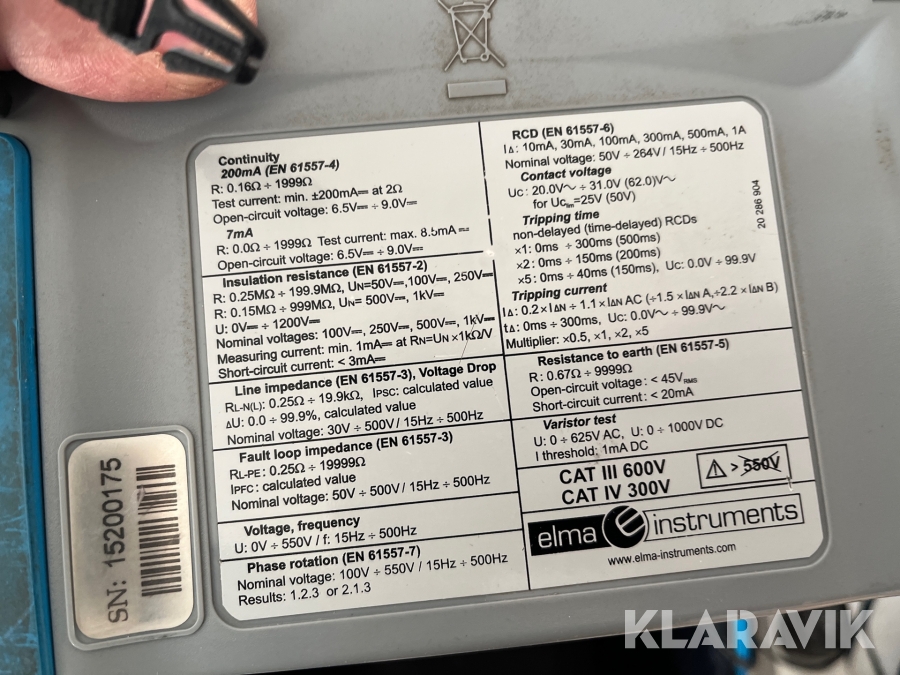 Instalationstestere Metrel Eurotest AT, Holbæk, Klaravik auk