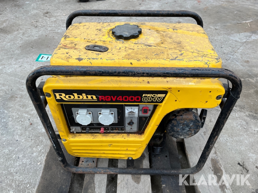 Generator Robin RGV4000, Gribskov, Klaravik auktioner