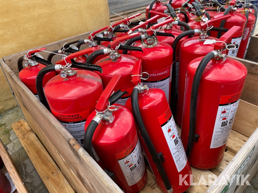 Brandslukkere Pulverslukkere, Randers, Klaravik auktioner