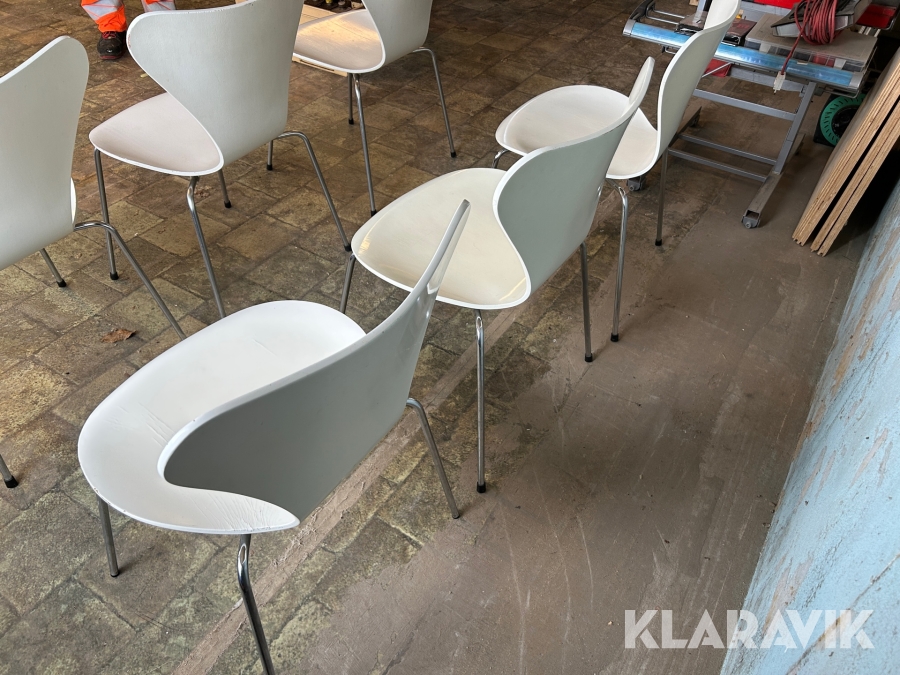 stole Fritz Hansen 6 stk, Guldborgsund, Klaravik auktioner