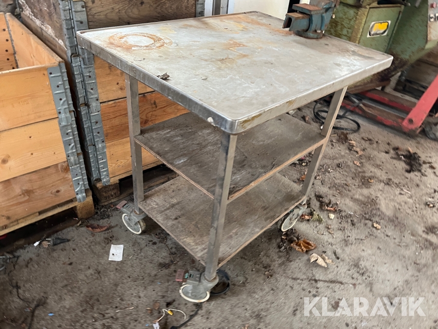 Rullebord med rustfri plade, Allerød, Klaravik auktioner