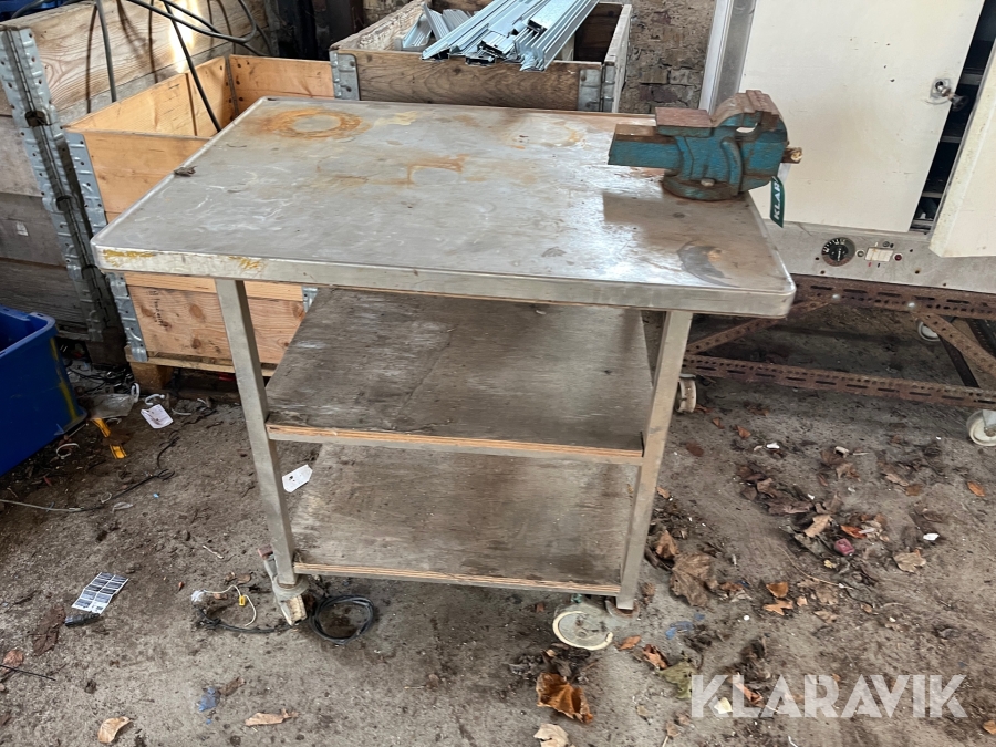 Rullebord med rustfri plade, Allerød, Klaravik auktioner