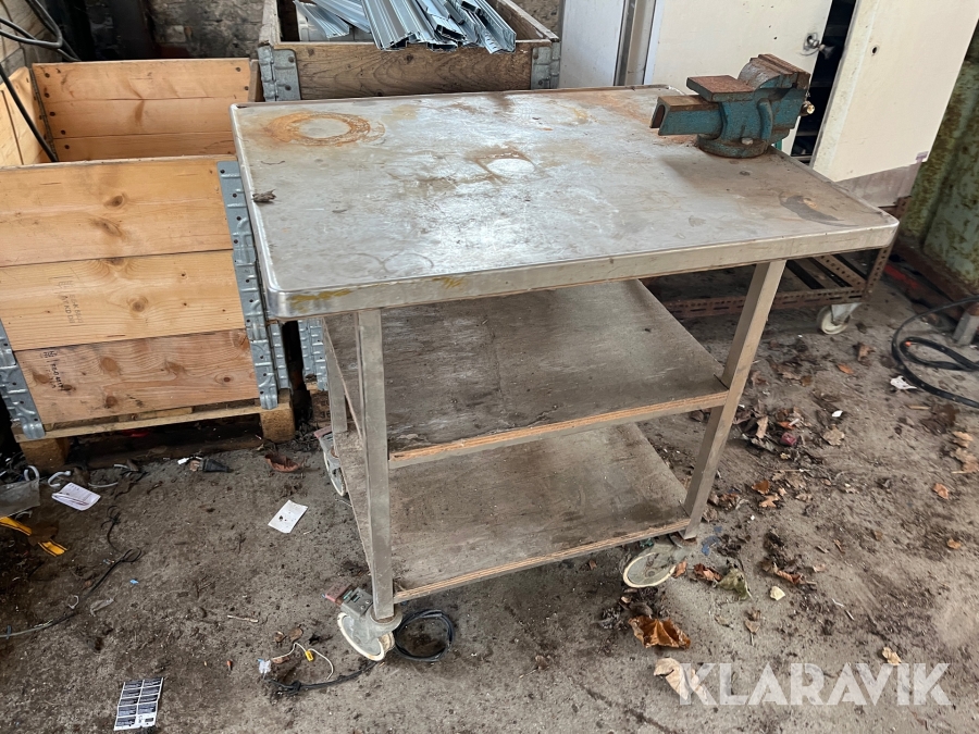 Rullebord med rustfri plade, Allerød, Klaravik auktioner