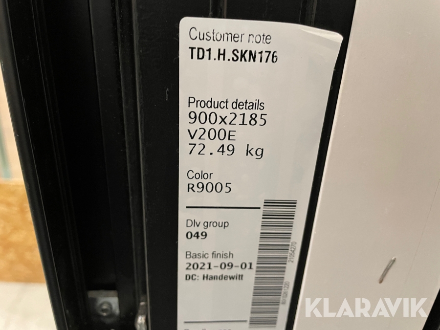 Terrassedør 1stk. Velfac V200E, Odense, Klaravik auktioner