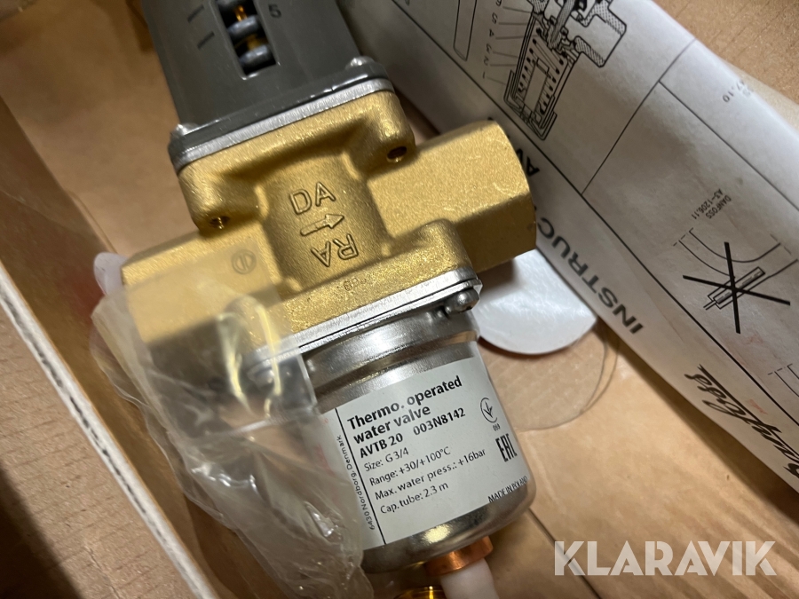 Termostat Danfoss AVTB 20, Randers, Klaravik auktioner