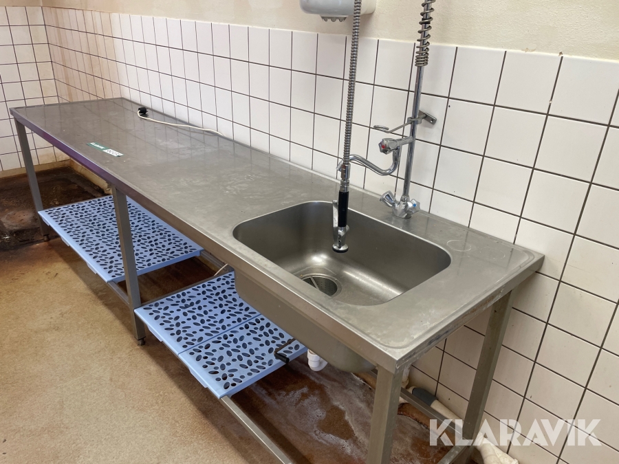 Bord Med vask I rustfri, Vejle, Klaravik auktioner
