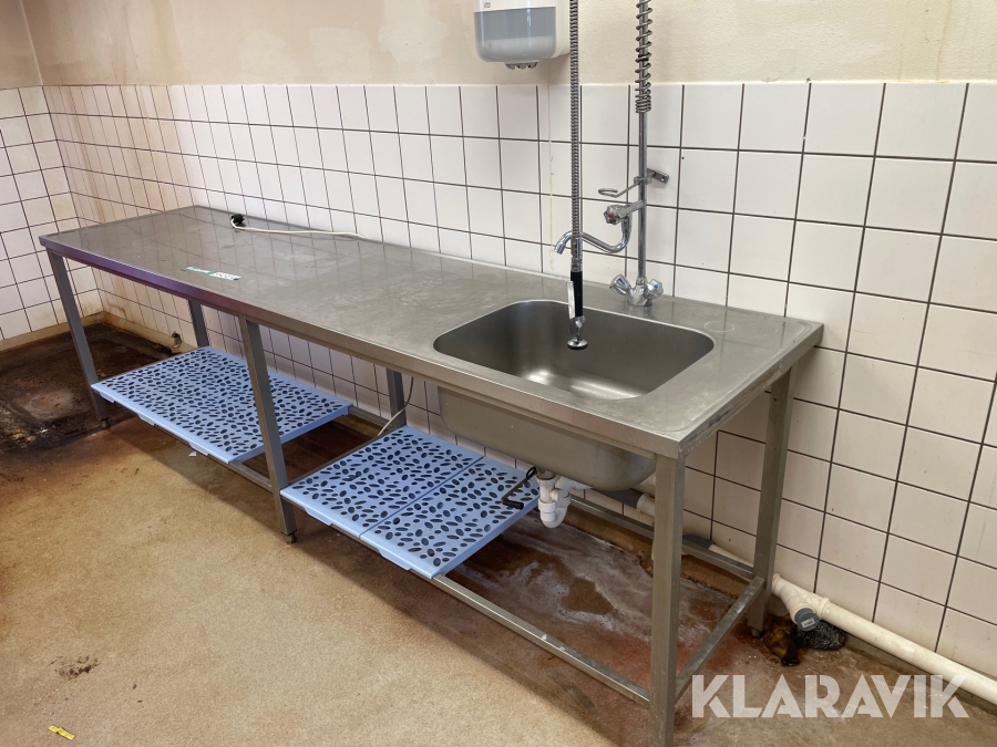 Bord Med vask I rustfri, Vejle, Klaravik auktioner