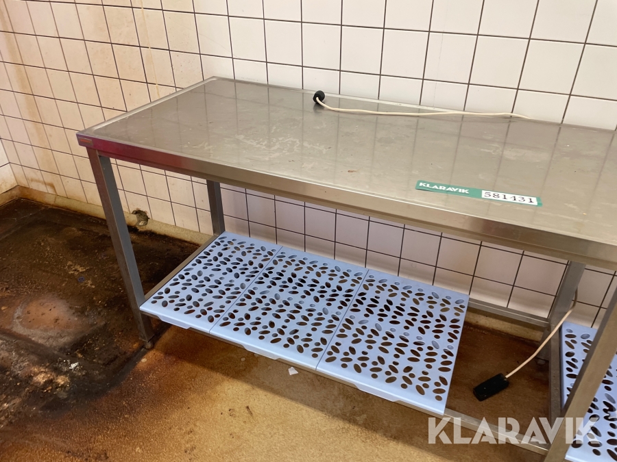 Bord Med vask I rustfri, Vejle, Klaravik auktioner