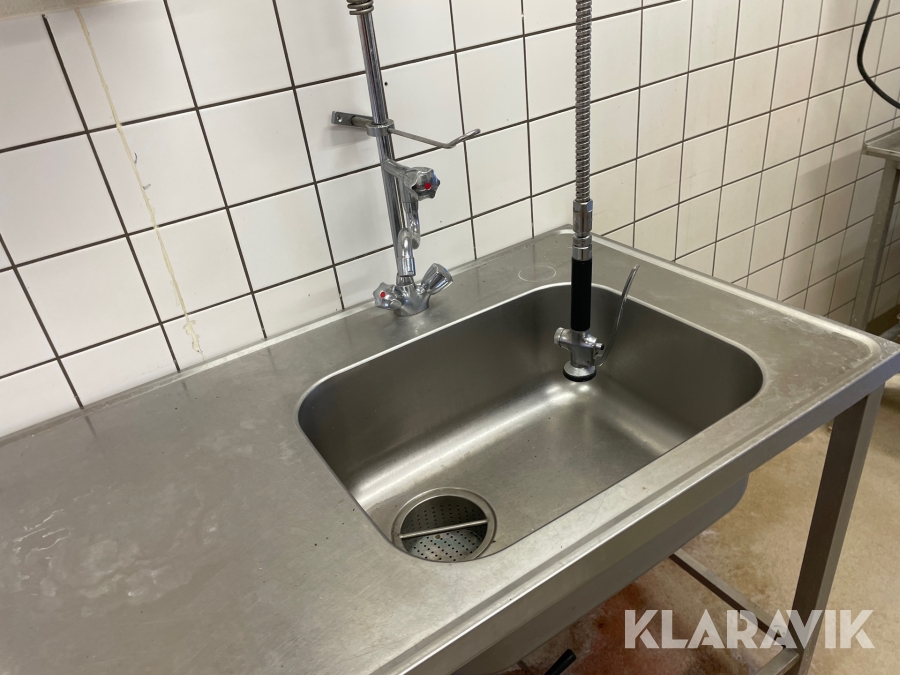 Bord Med vask I rustfri, Vejle, Klaravik auktioner