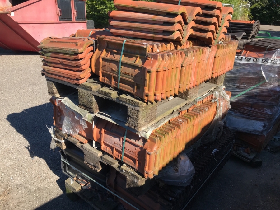 Parti med tagsten/tegl